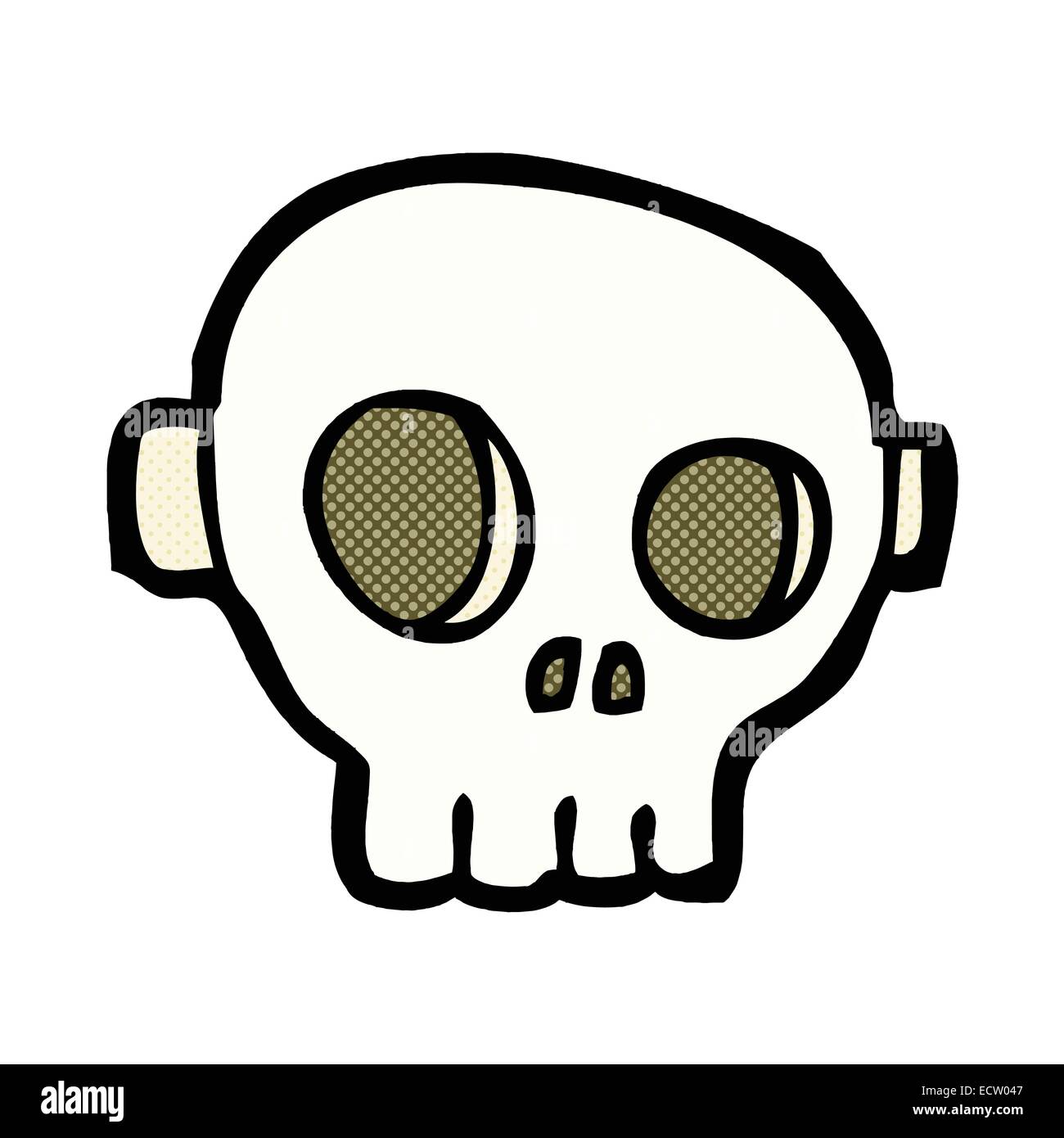 retro comic book style cartoon spooky skull mask Stock Vector Image ...