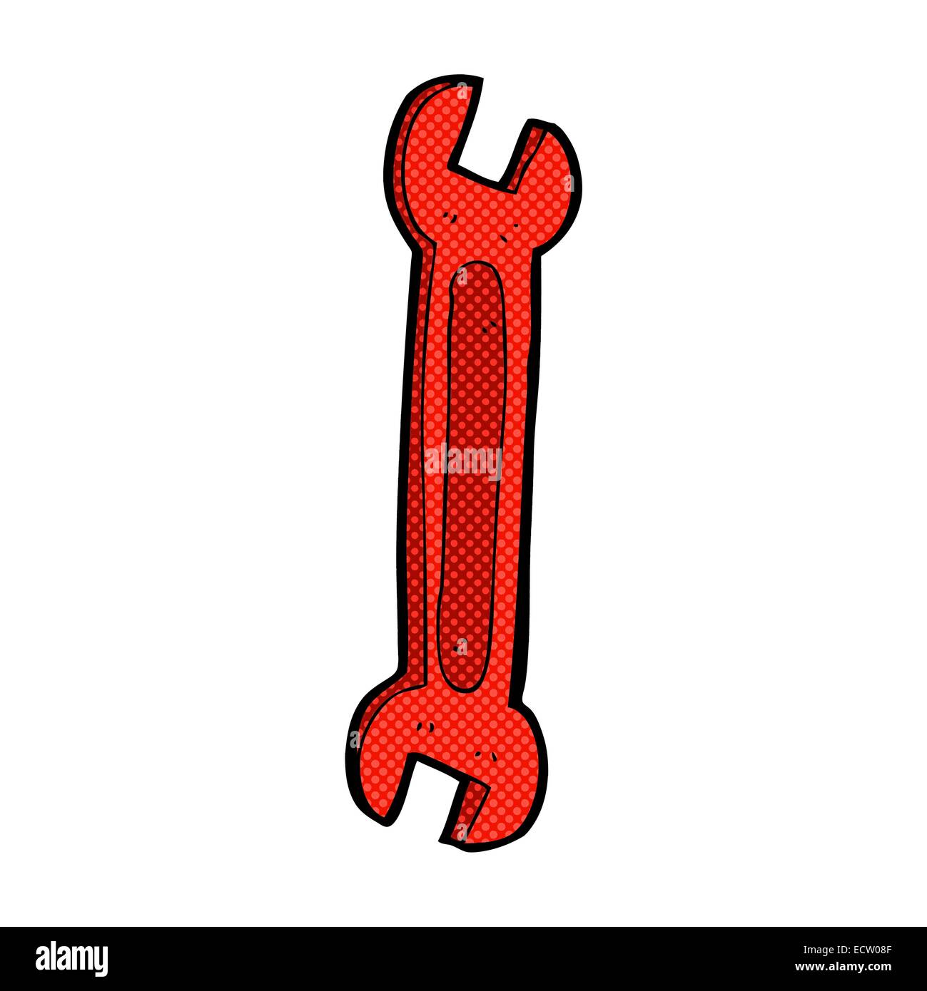 retro comic book style cartoon spanner Stock Vector Image & Art - Alamy