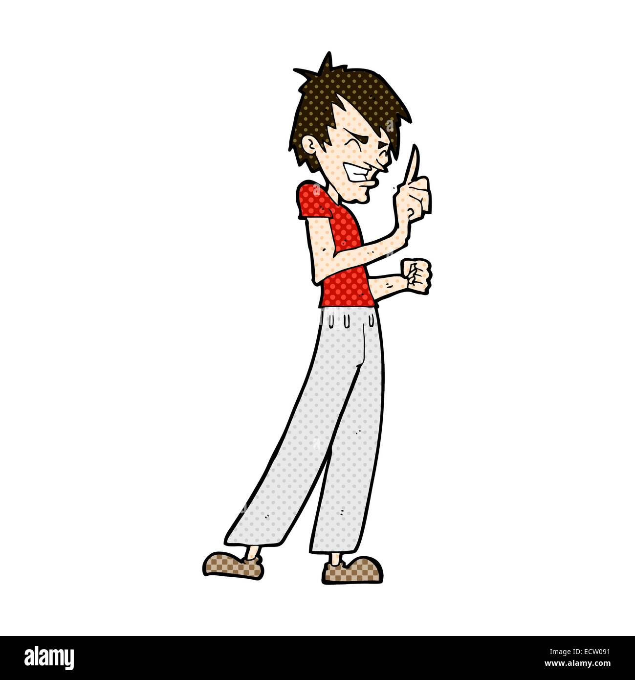 retro comic book style cartoon angry man arguing Stock Vector Image ...