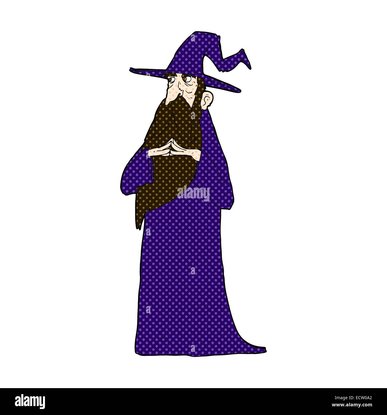 retro comic book style cartoon old wizard Stock Vector Image & Art - Alamy