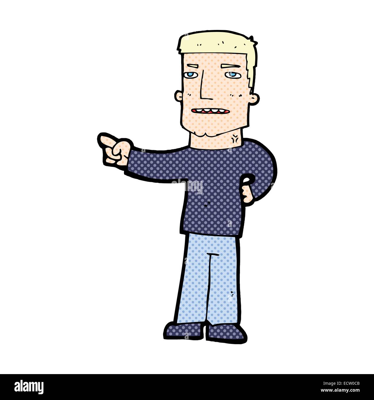 retro comic book style cartoon man pointing Stock Vector Image & Art ...