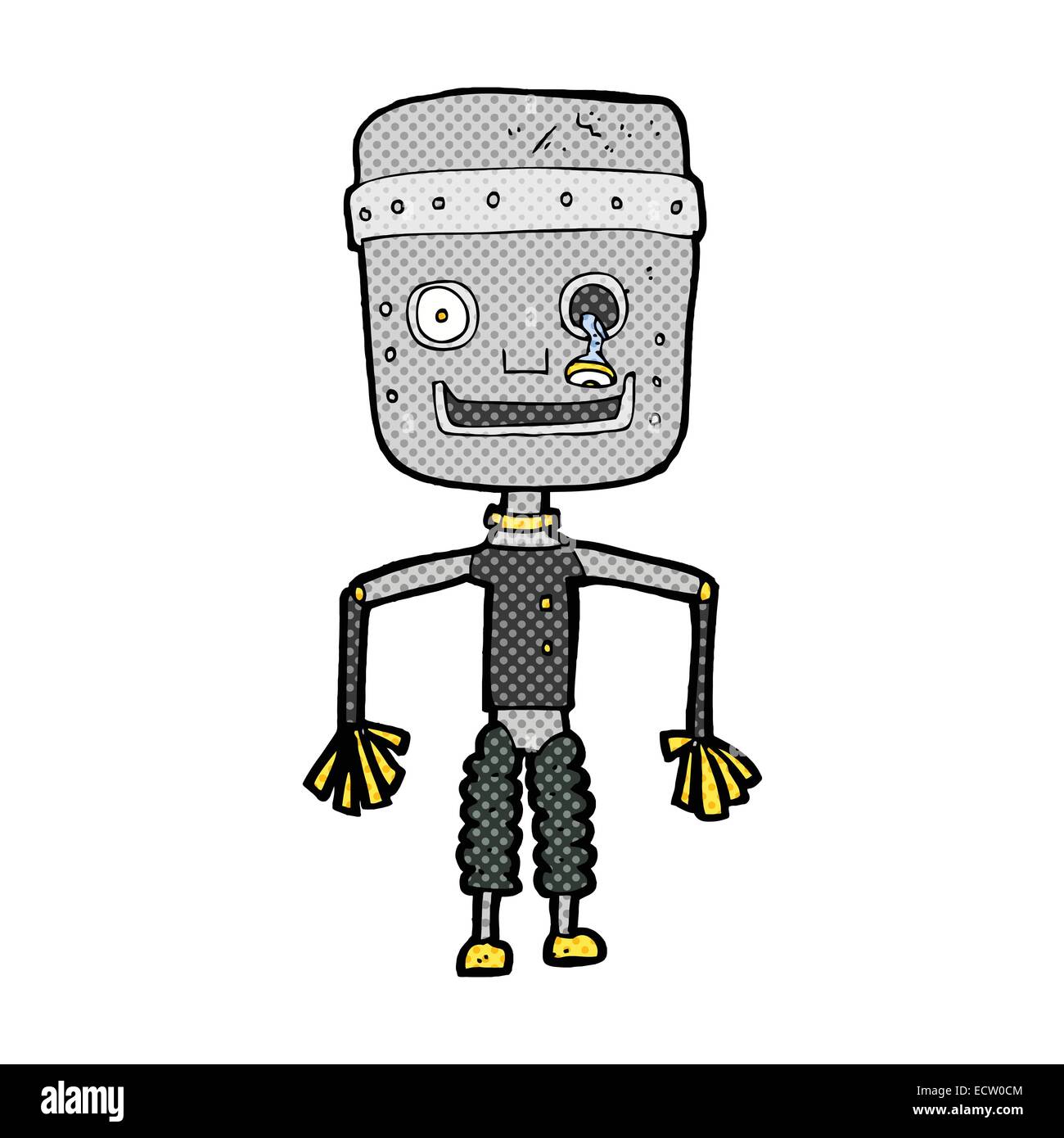 retro comic book style cartoon old robot Stock Vector Image & Art - Alamy