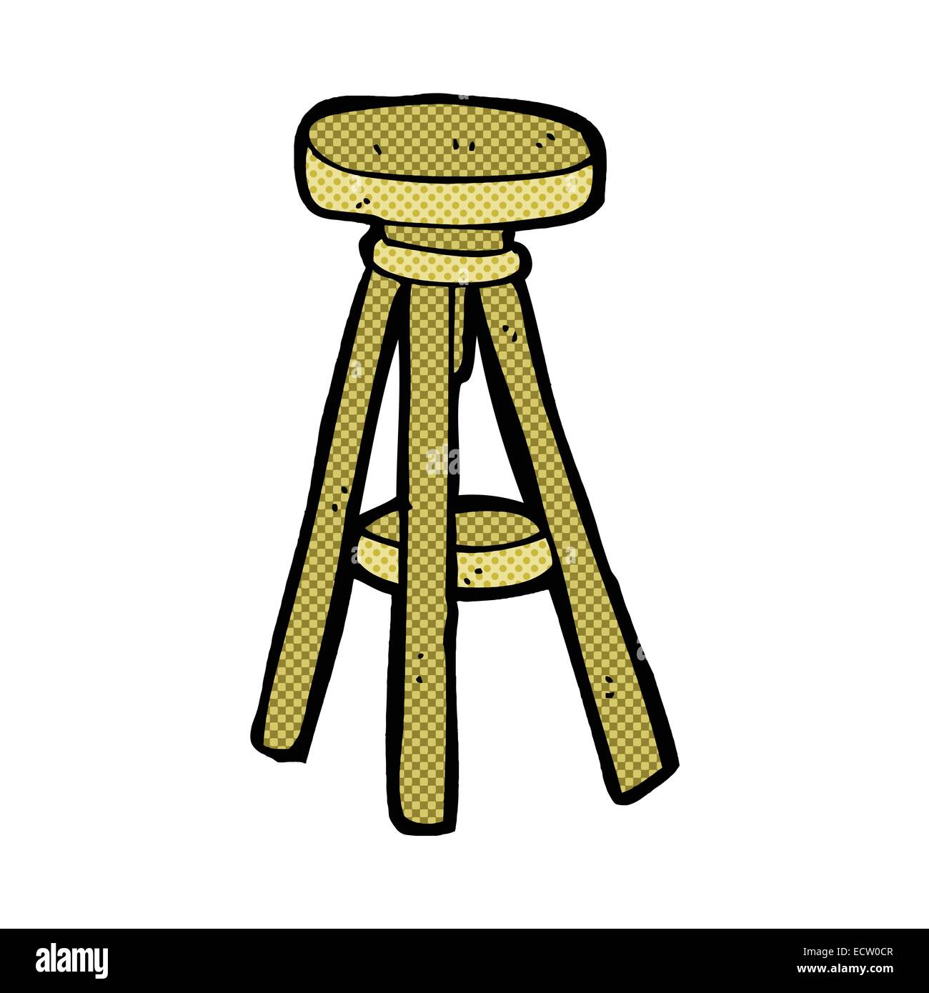 retro comic book style cartoon stool Stock Vector Image & Art - Alamy