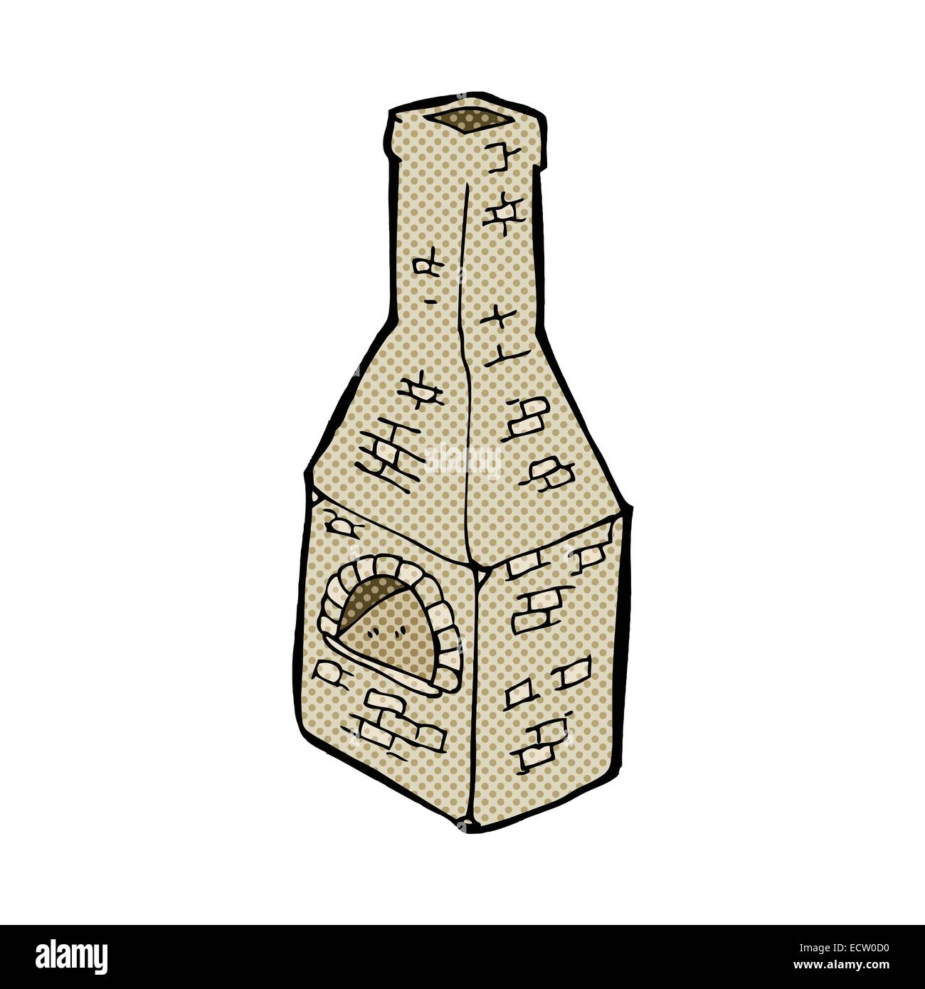 retro comic book style cartoon old stove chimney Stock Vector Image ...