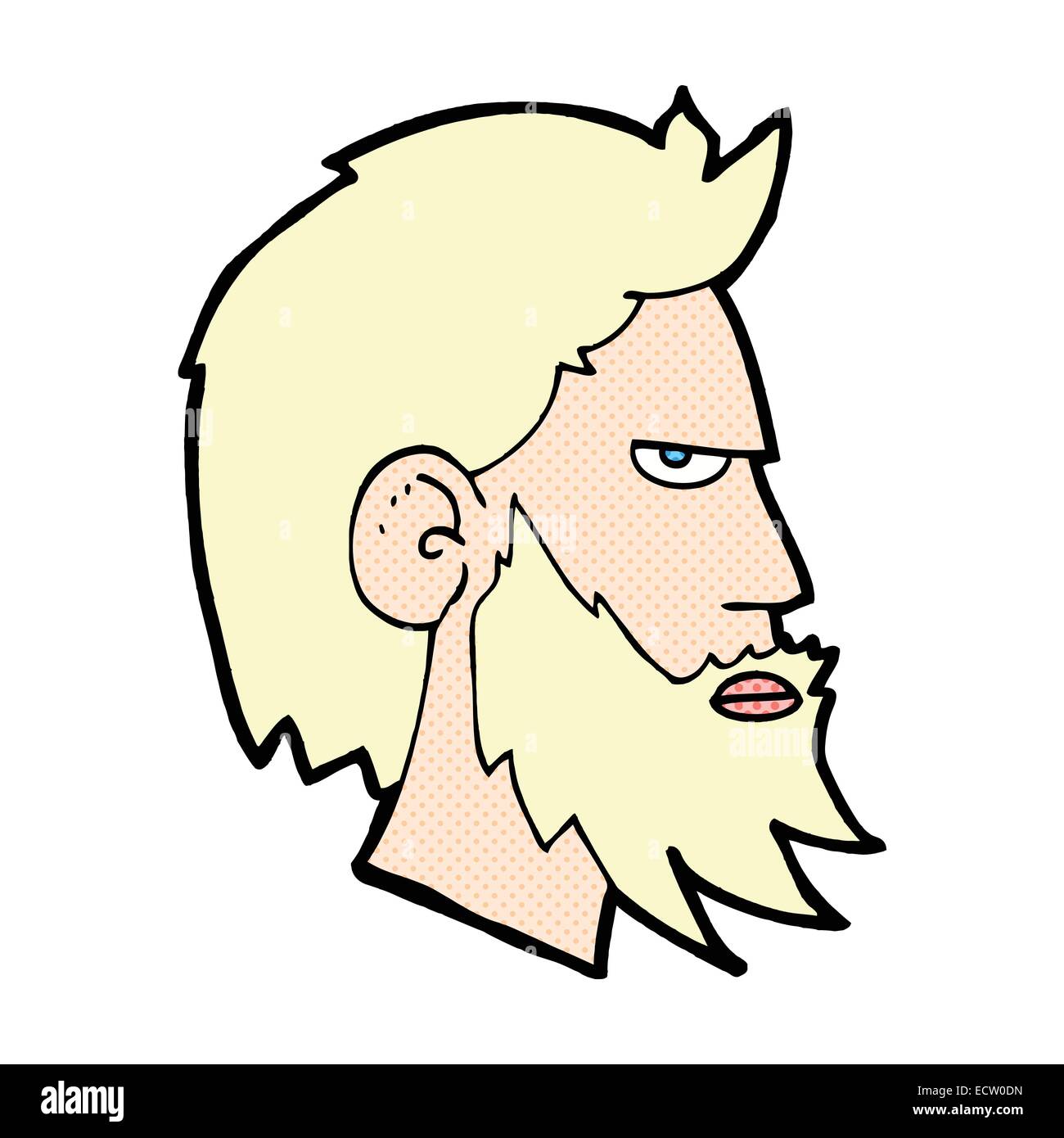 retro comic book style cartoon man with beard Stock Vector Image & Art ...