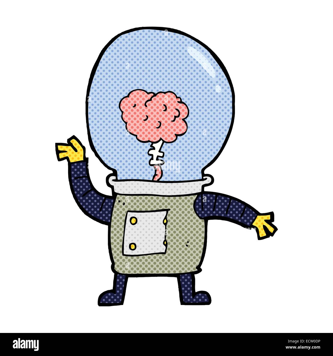 retro comic book style cartoon robot cyborg Stock Vector Image & Art ...