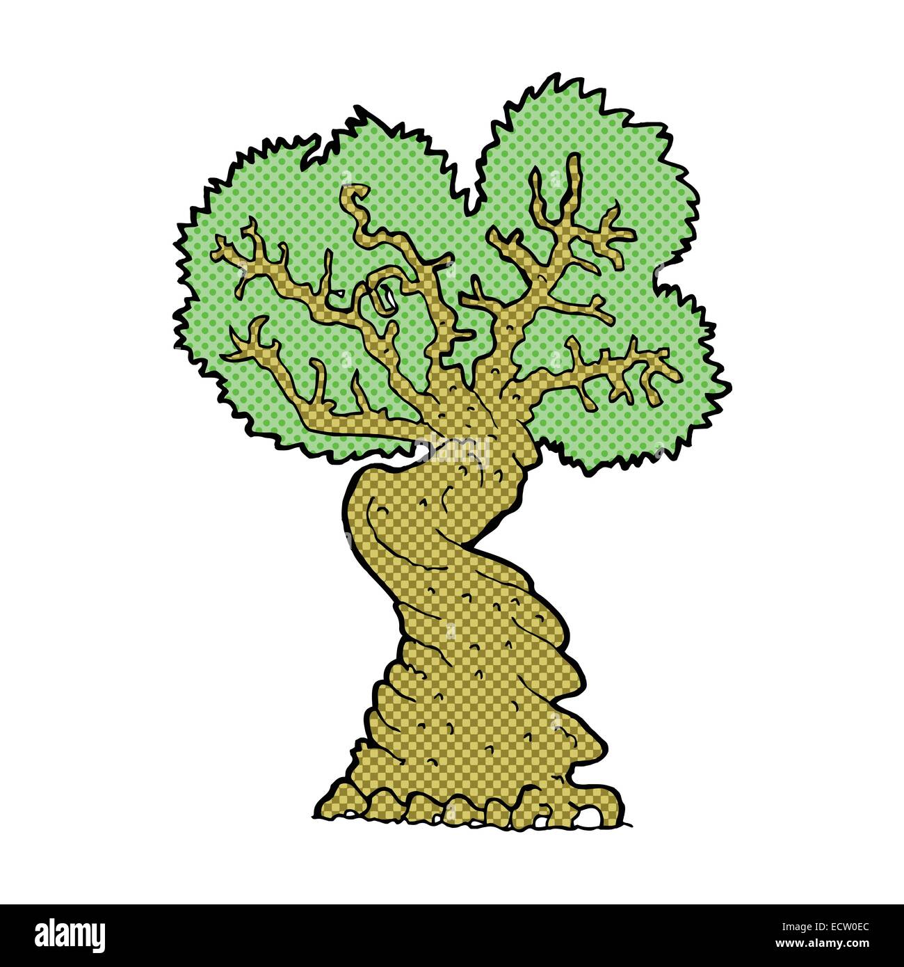 Cartoon big old tree Cut Out Stock Images & Pictures - Alamy
