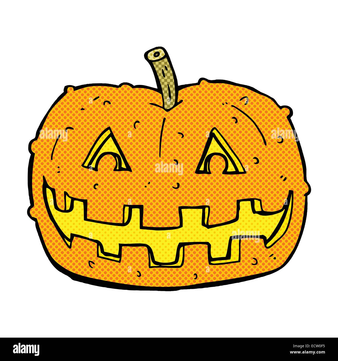retro comic book style cartoon pumpkin Stock Vector Image & Art - Alamy