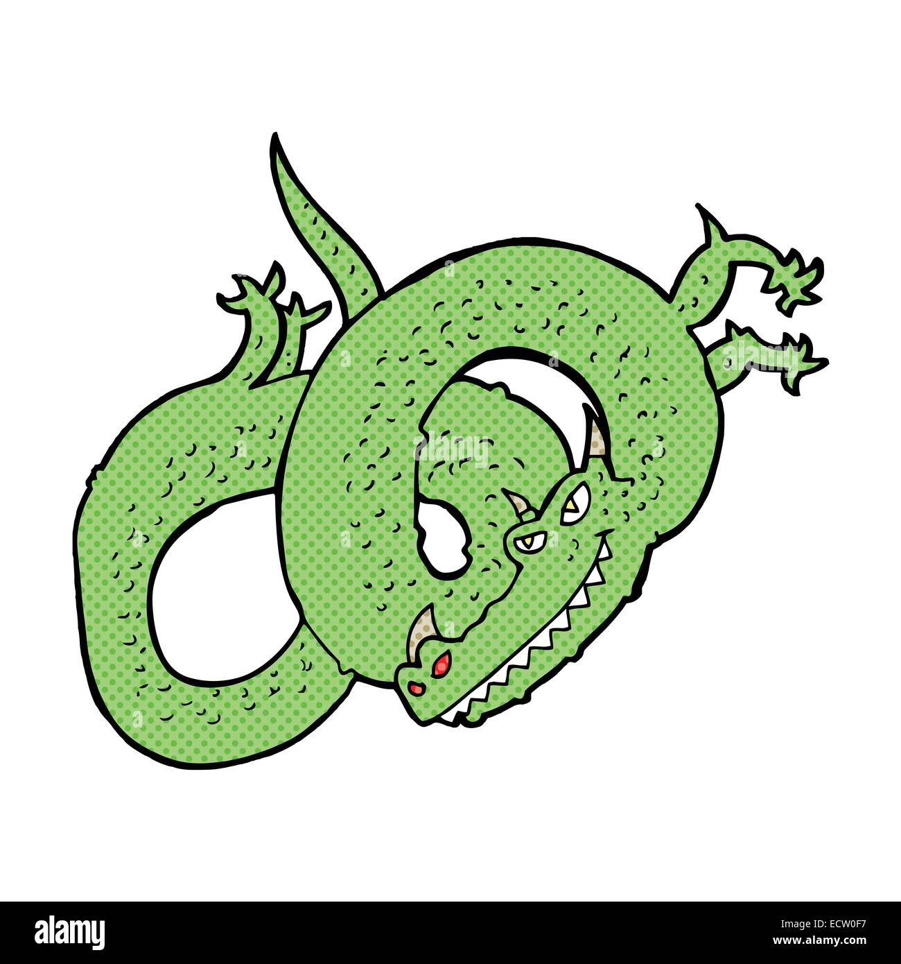 retro comic book style cartoon dragon Stock Vector Image & Art - Alamy
