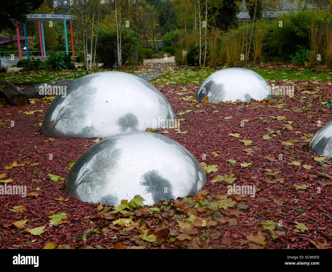 Stainless steel dome sculptures at Mardyke Gardens, Fitzgerald Park ...