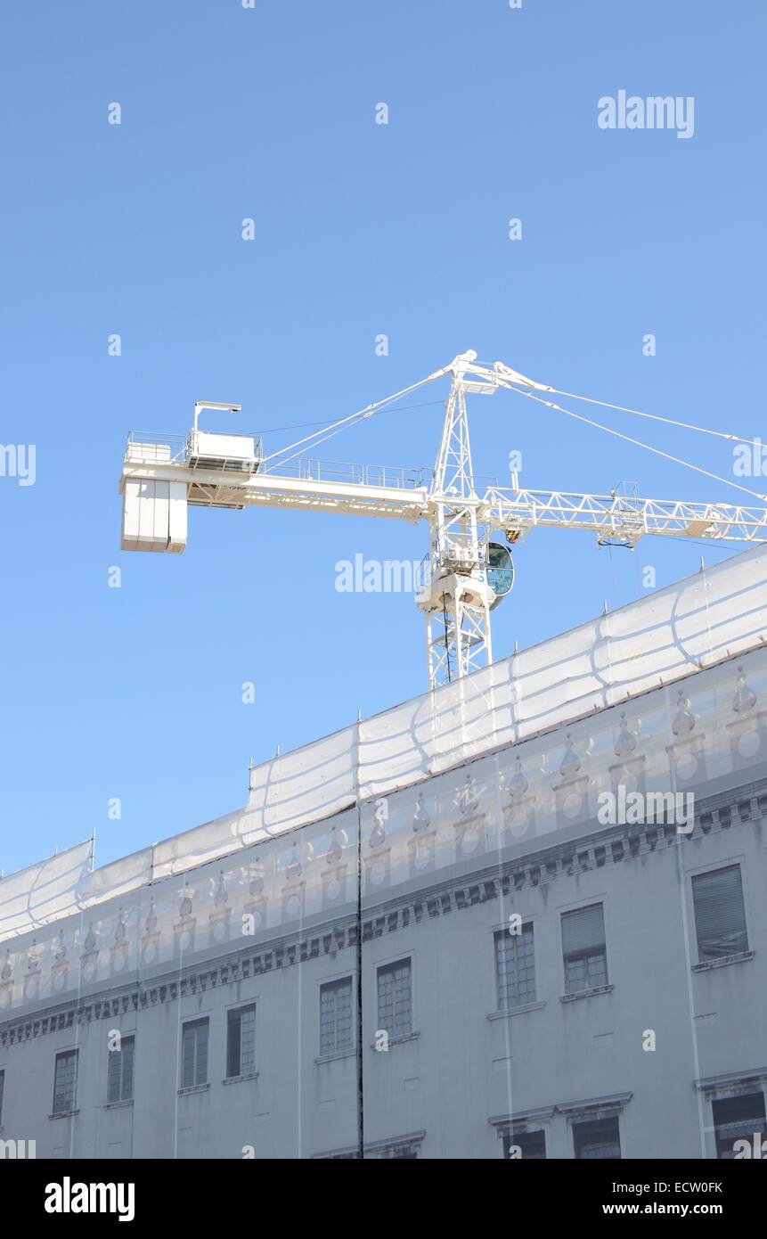 Crane on building site Stock Photo - Alamy