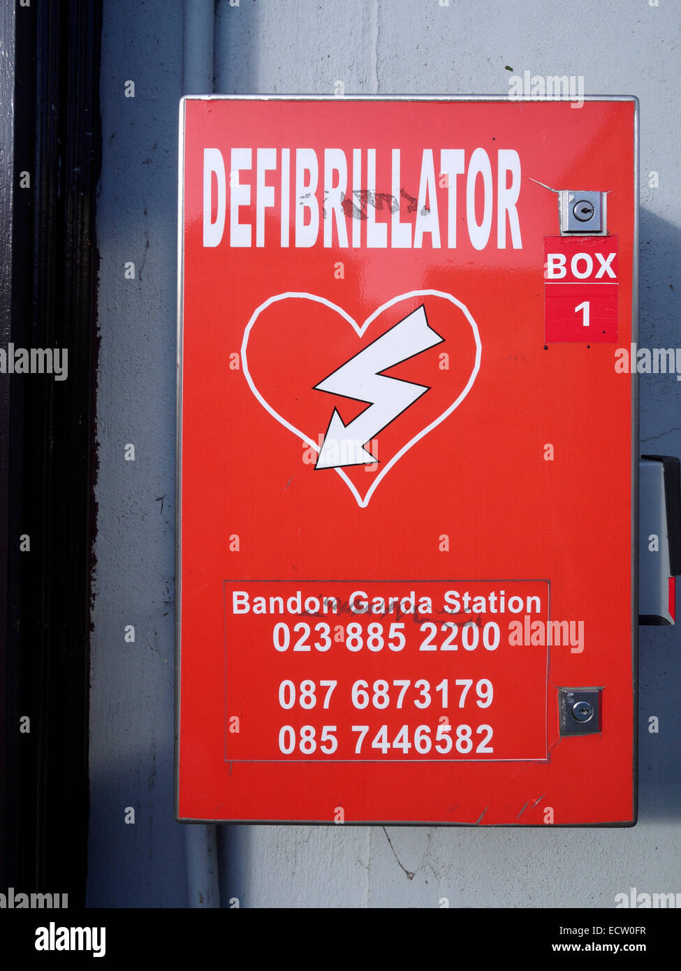 Roadside defibrillator at Bandon, County Cork, Ireland Stock Photo - Alamy
