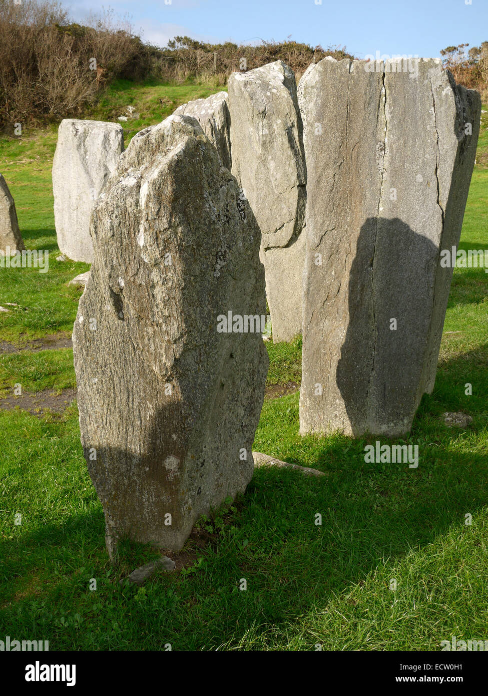 Drombeg Stone Circle, also known as 'The Druid's Altar', near Glandore ...