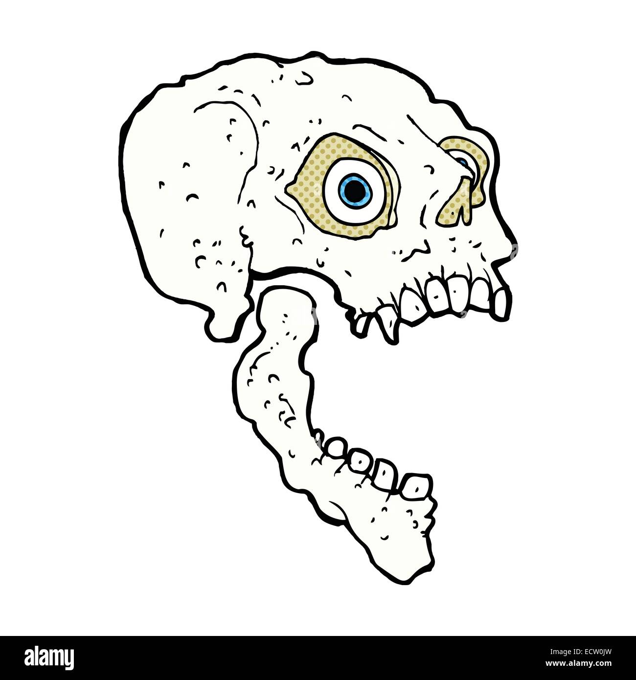 retro comic book style cartoon scary skull Stock Vector Image & Art - Alamy