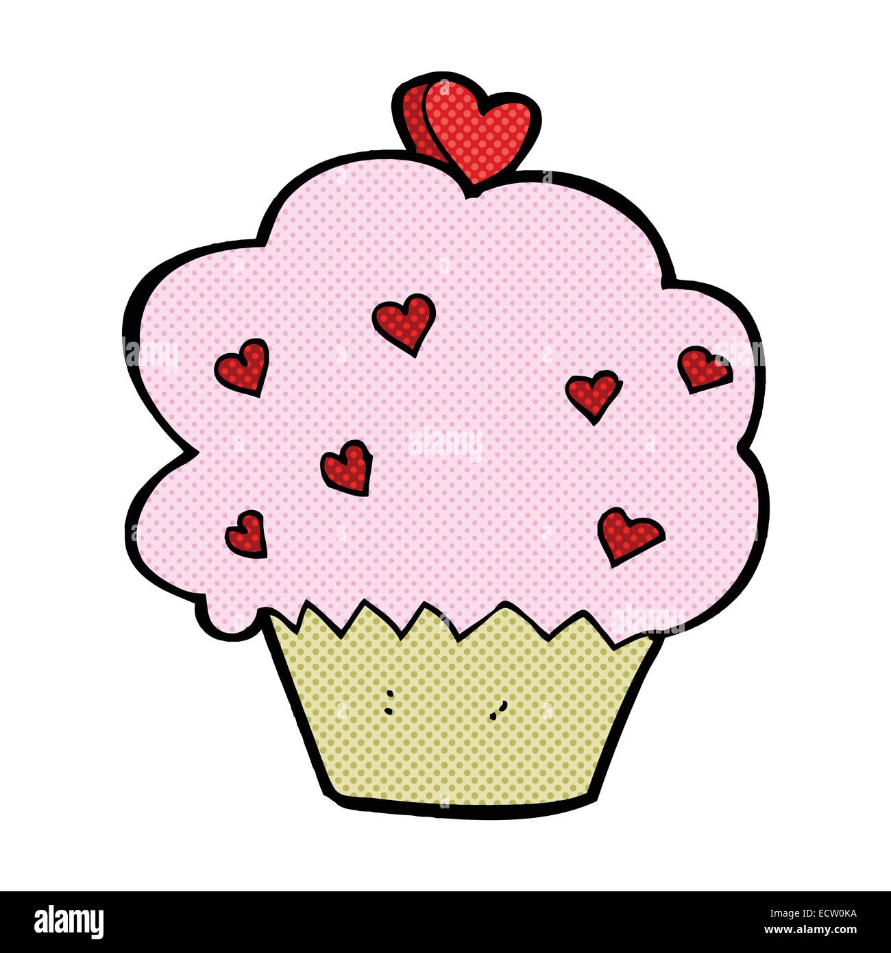 retro comic book style cartoon cupcake Stock Vector Image & Art - Alamy