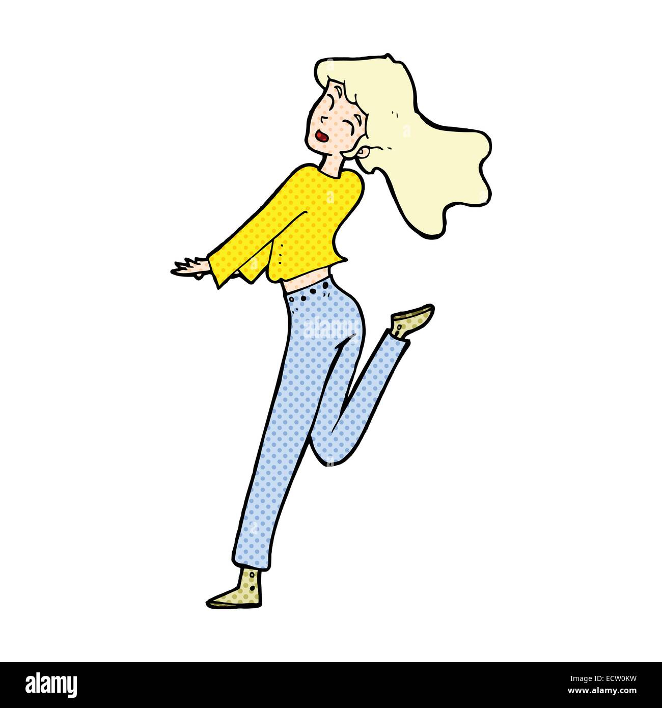 Woman kicking leg Stock Vector Images - Alamy