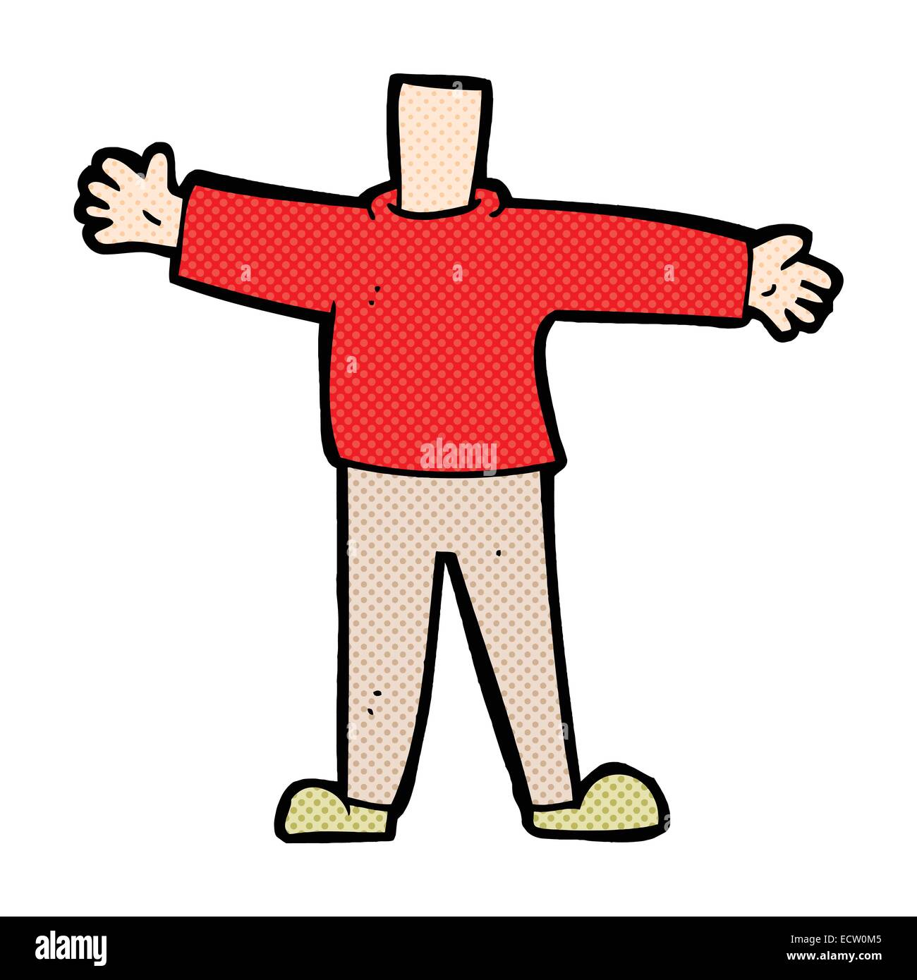 retro comic book style cartoon male body (mix and match retro comic ...