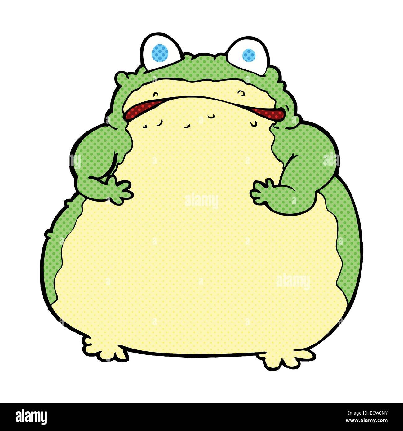 retro comic book style cartoon fat toad Stock Vector Image & Art - Alamy