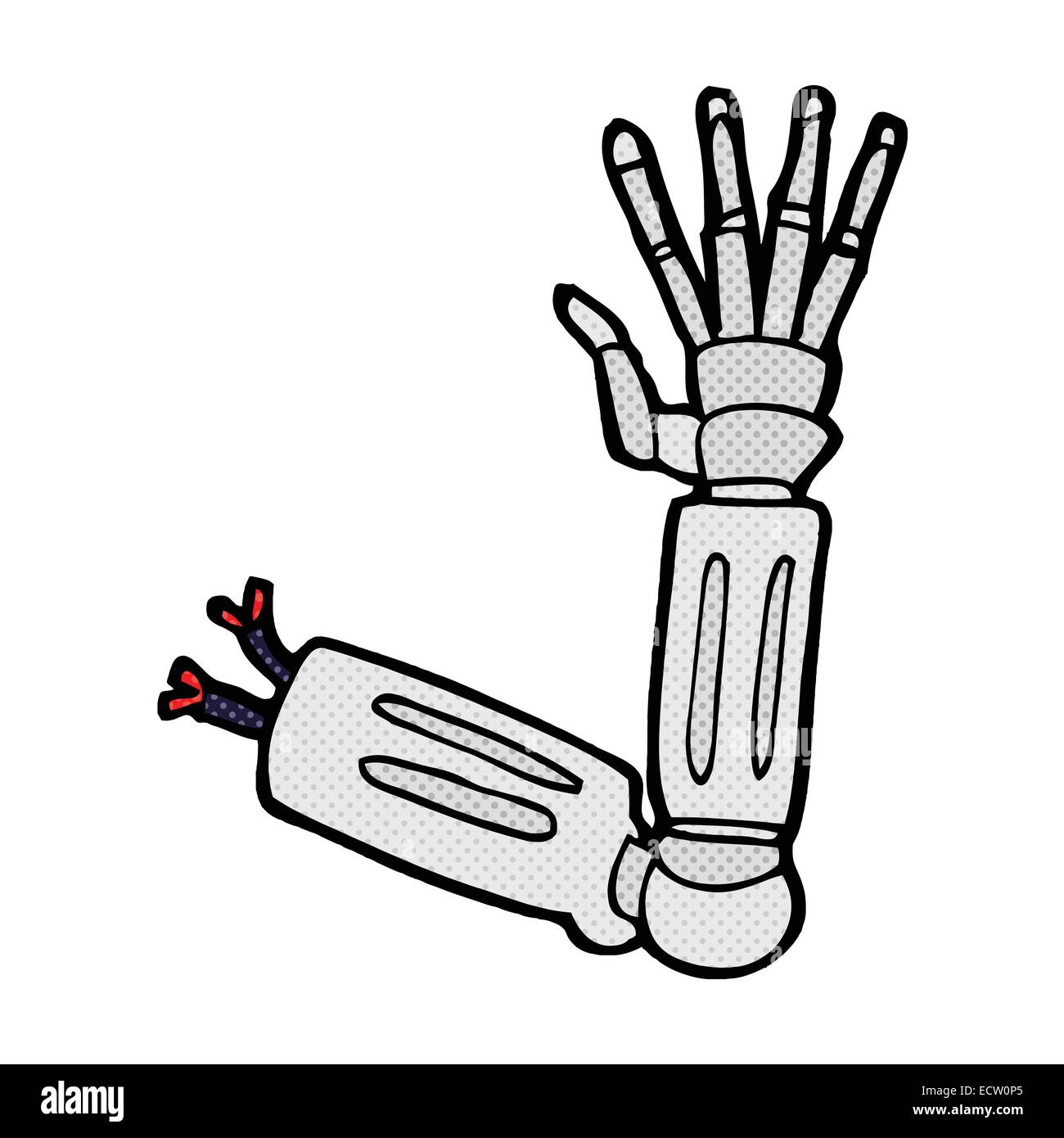 retro comic book style cartoon robot arm Stock Vector Image & Art - Alamy