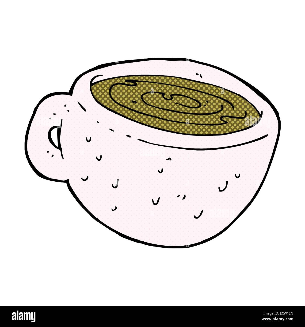 retro comic book style cartoon coffee cup Stock Vector Image & Art - Alamy