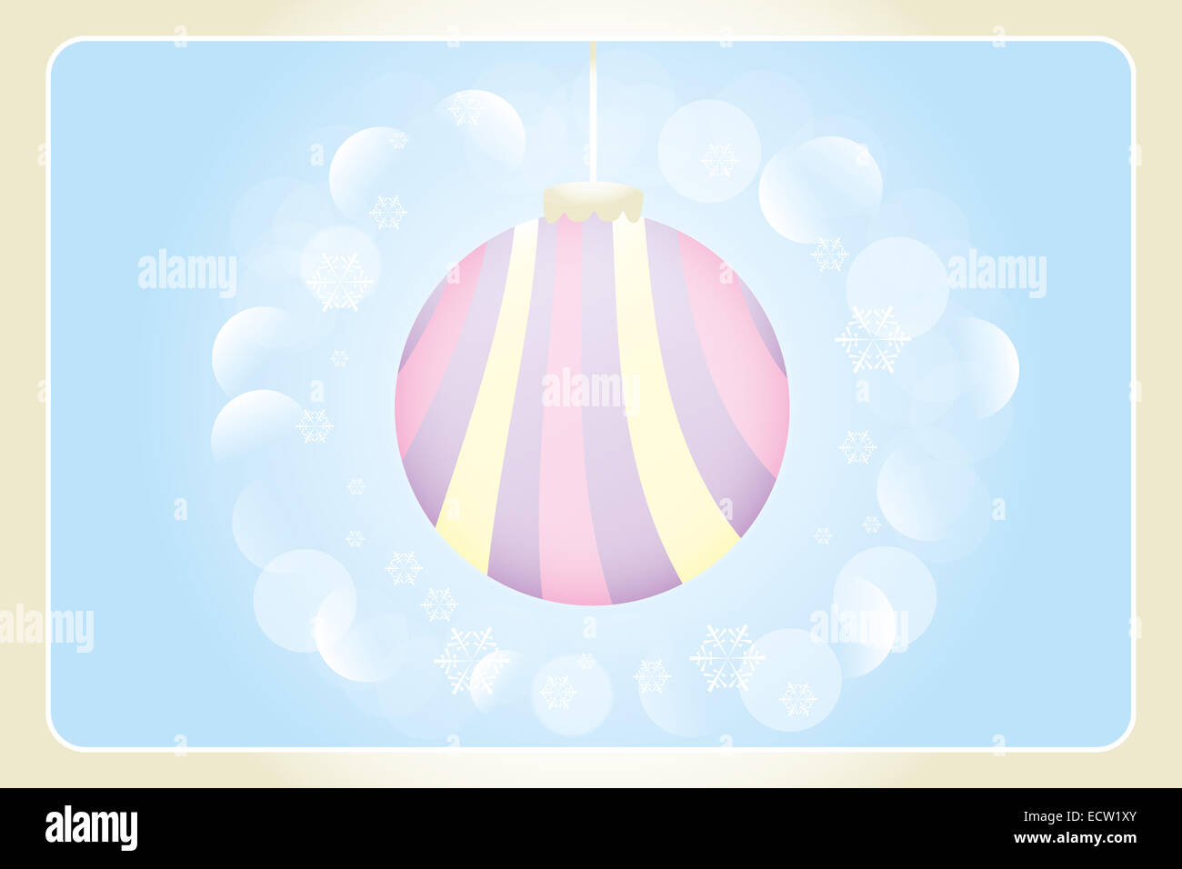 Retro Christmas card illustration without text Stock Photo - Alamy