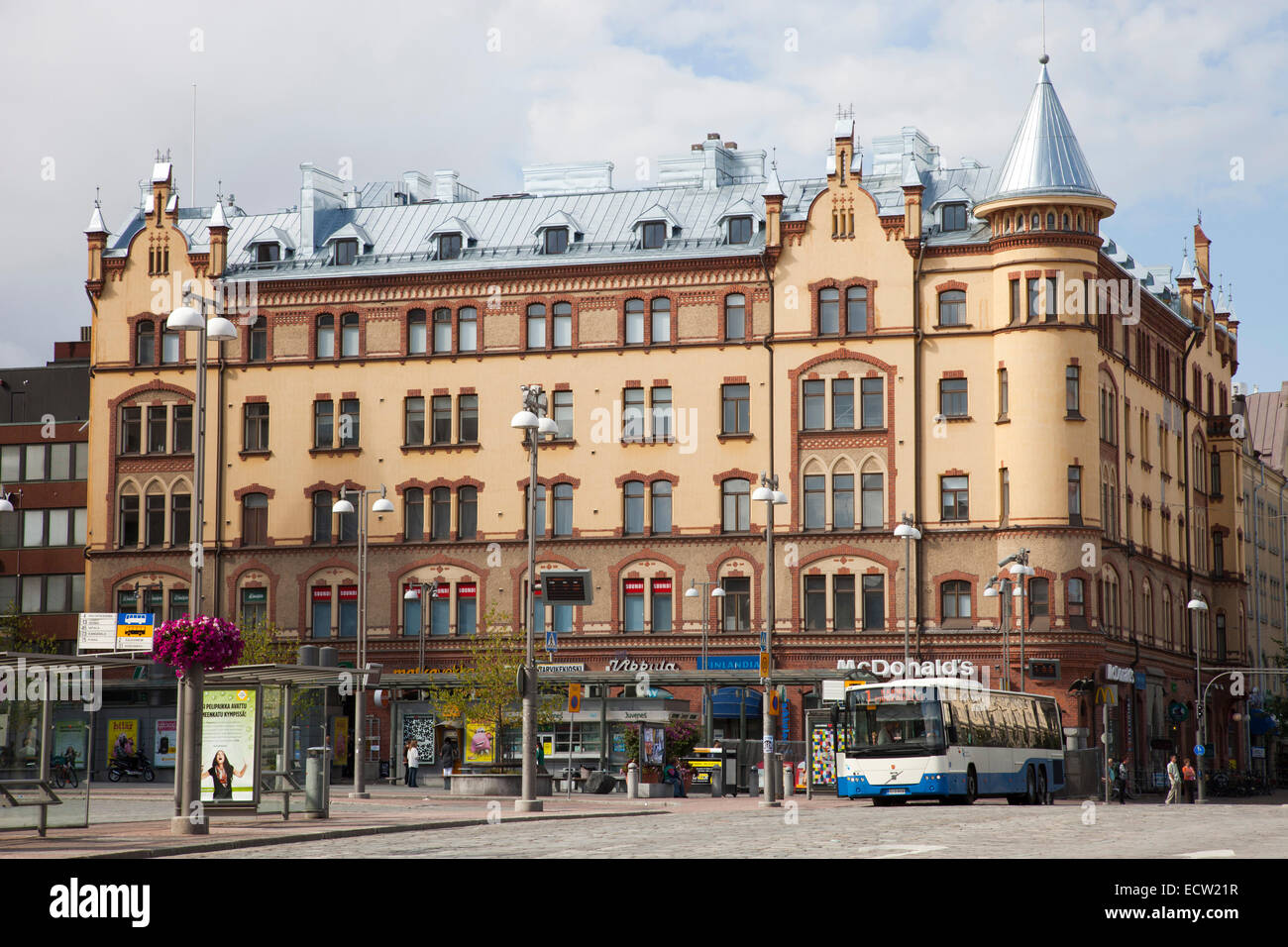 historical building in central square, tampere, finland, europe Stock ...