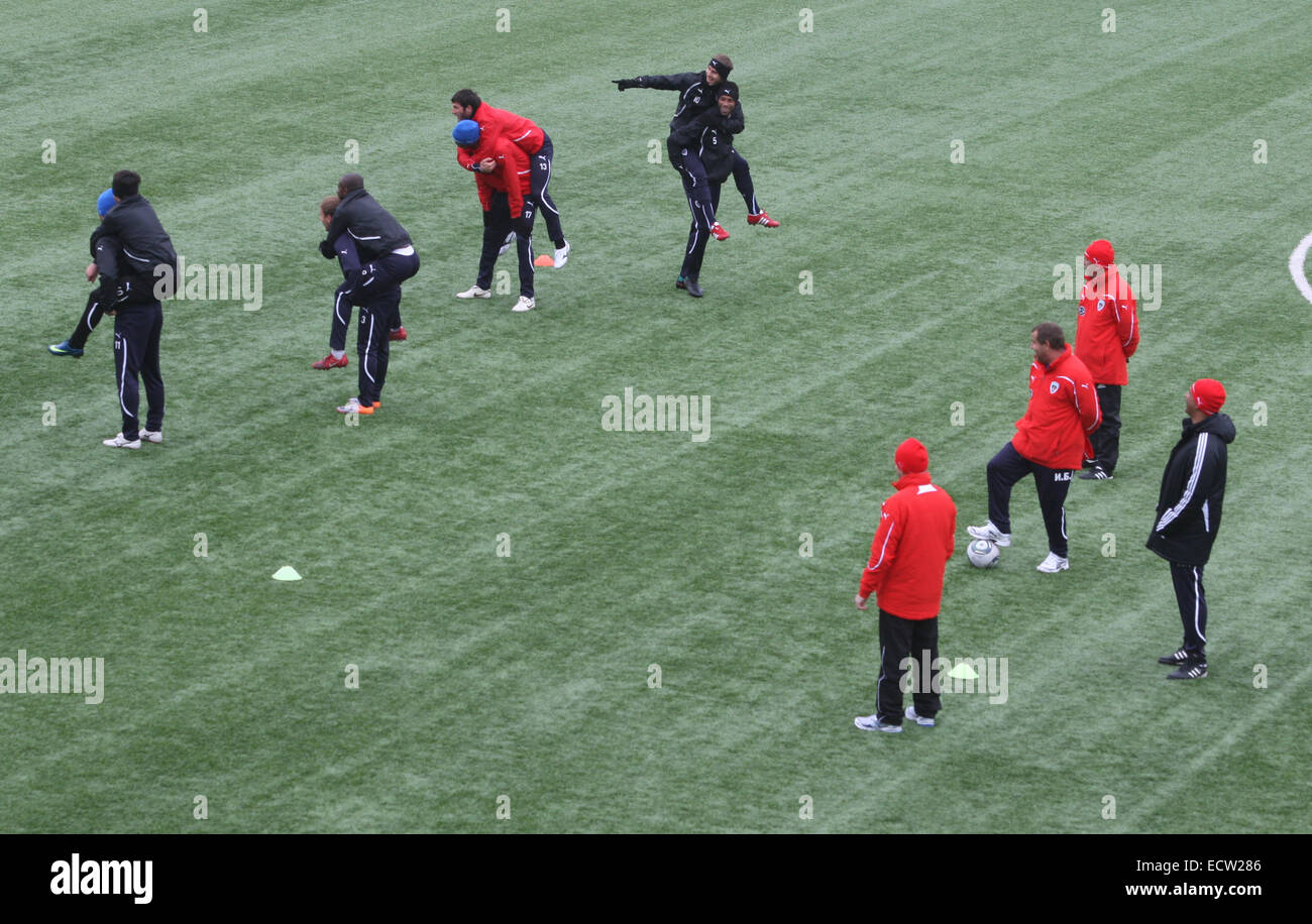Dutch trainer Ruud Gullit with players of football club FC Terek during ...