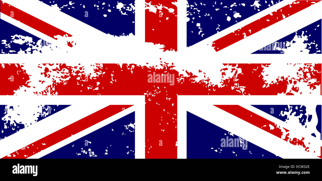 The British Union Jack flag with a heavy grunge effect Stock Photo - Alamy