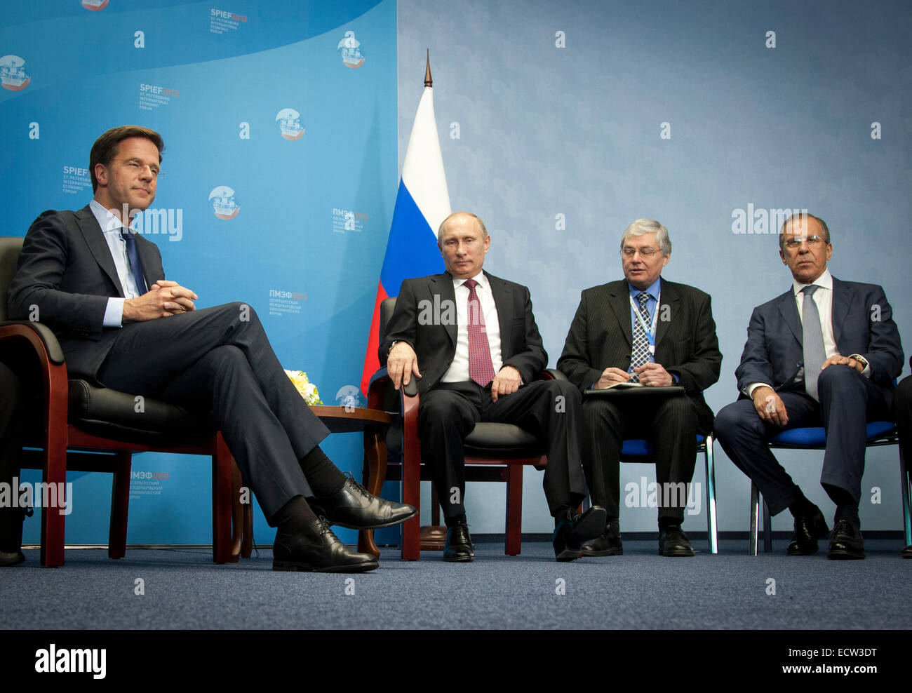 Dutch prime minister Mark Rutte meeting with Russian president Vladimir ...
