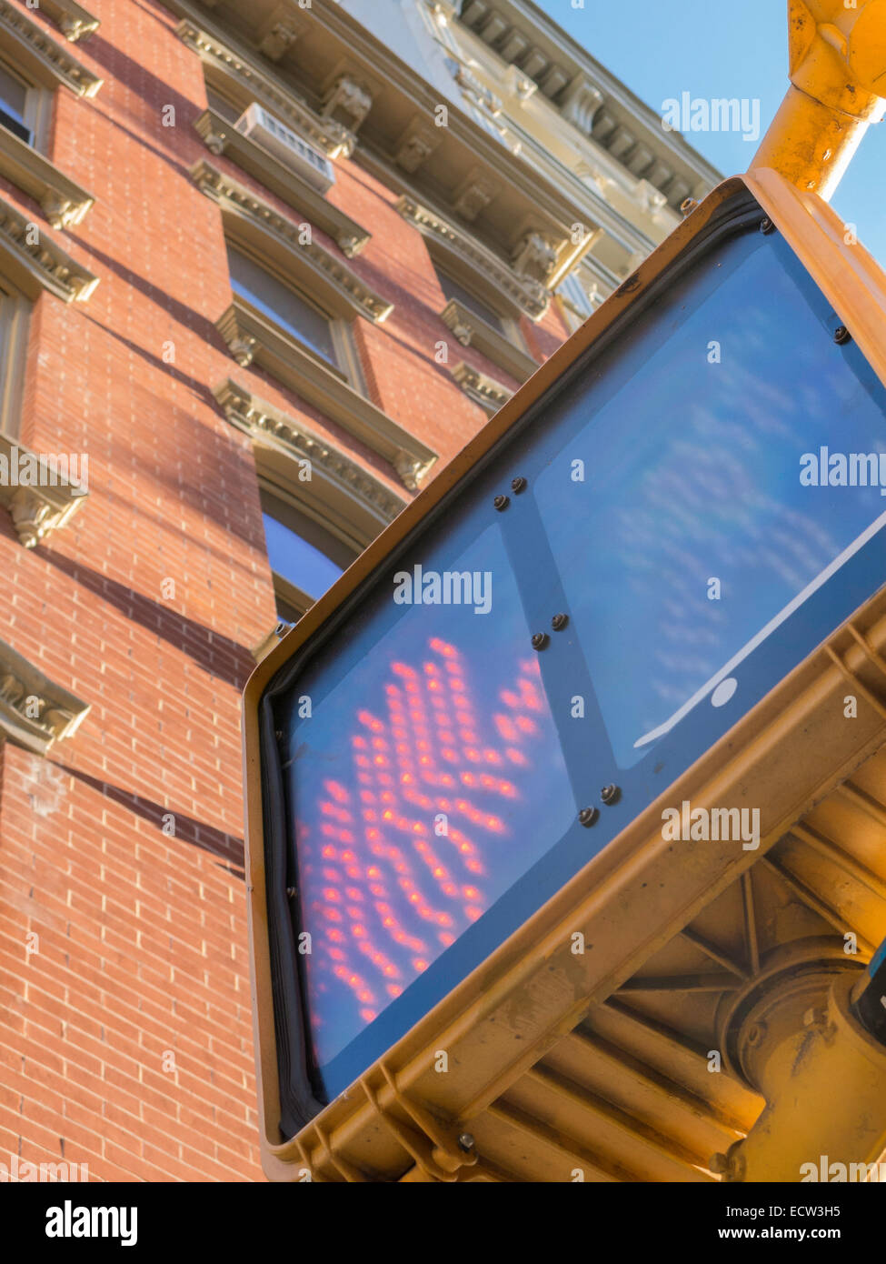 Pedestrian Crosswalk Signal, Don't Walk, SoHo, , NYC Stock Photo - Alamy