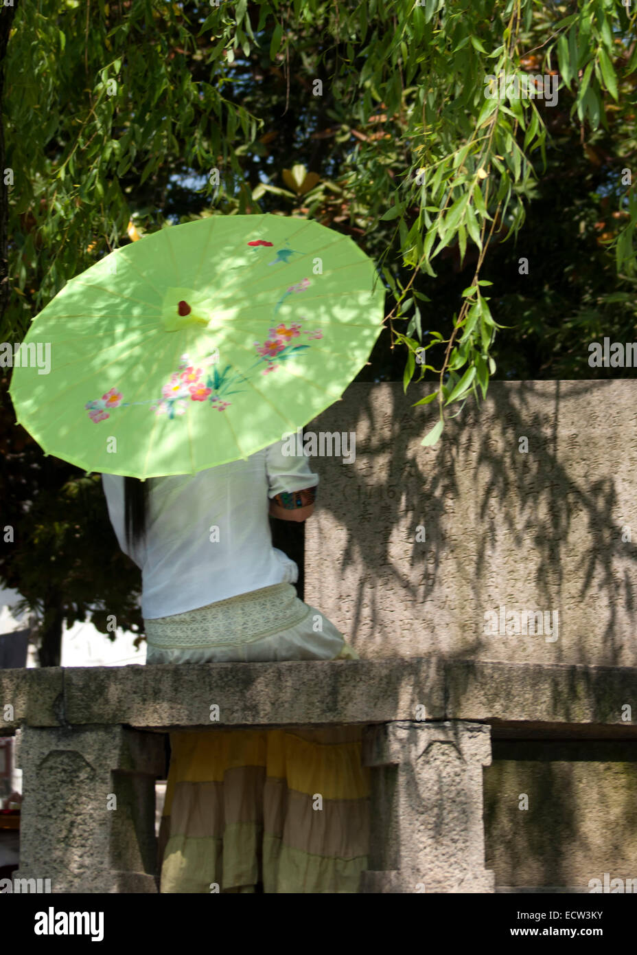 Lady under umbrella hi-res stock photography and images - Alamy