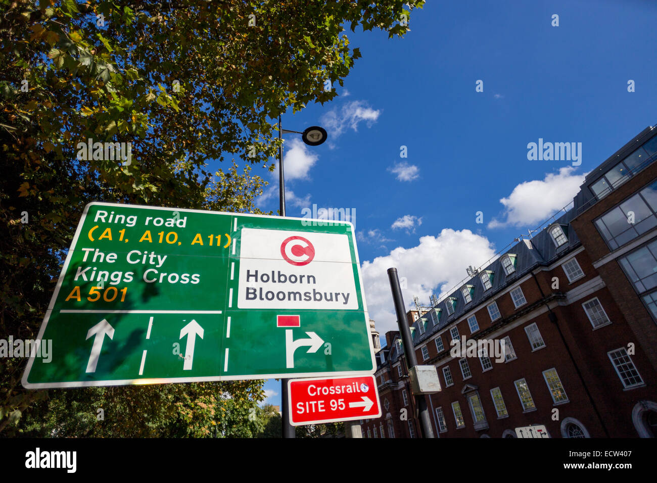 Road sign on euston hi-res stock photography and images - Alamy