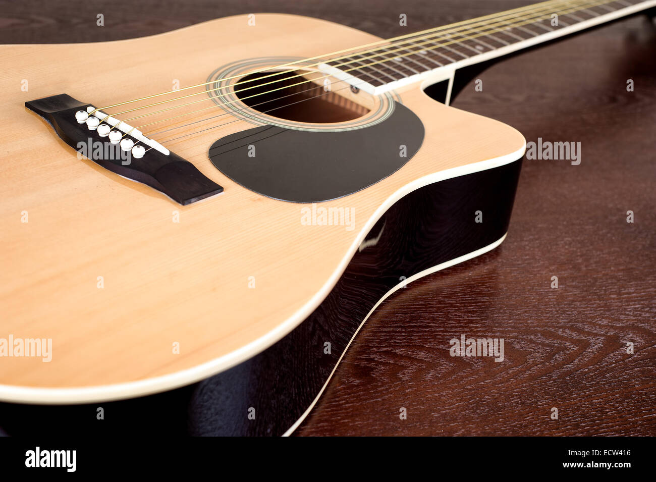 Acoustic guitar close-up Stock Photo - Alamy