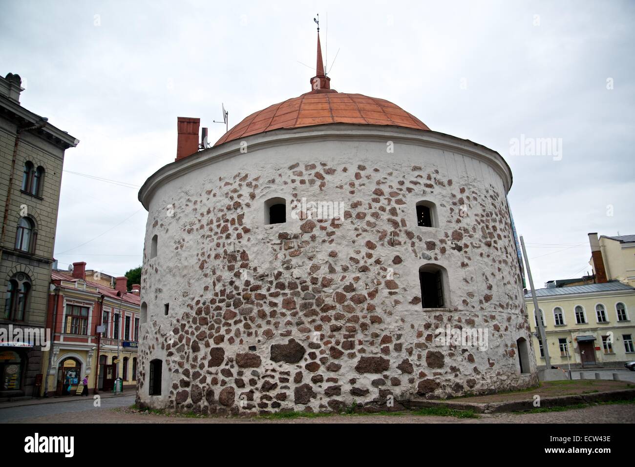The picture of the Round tower of Vyborg Stock Photo - Alamy