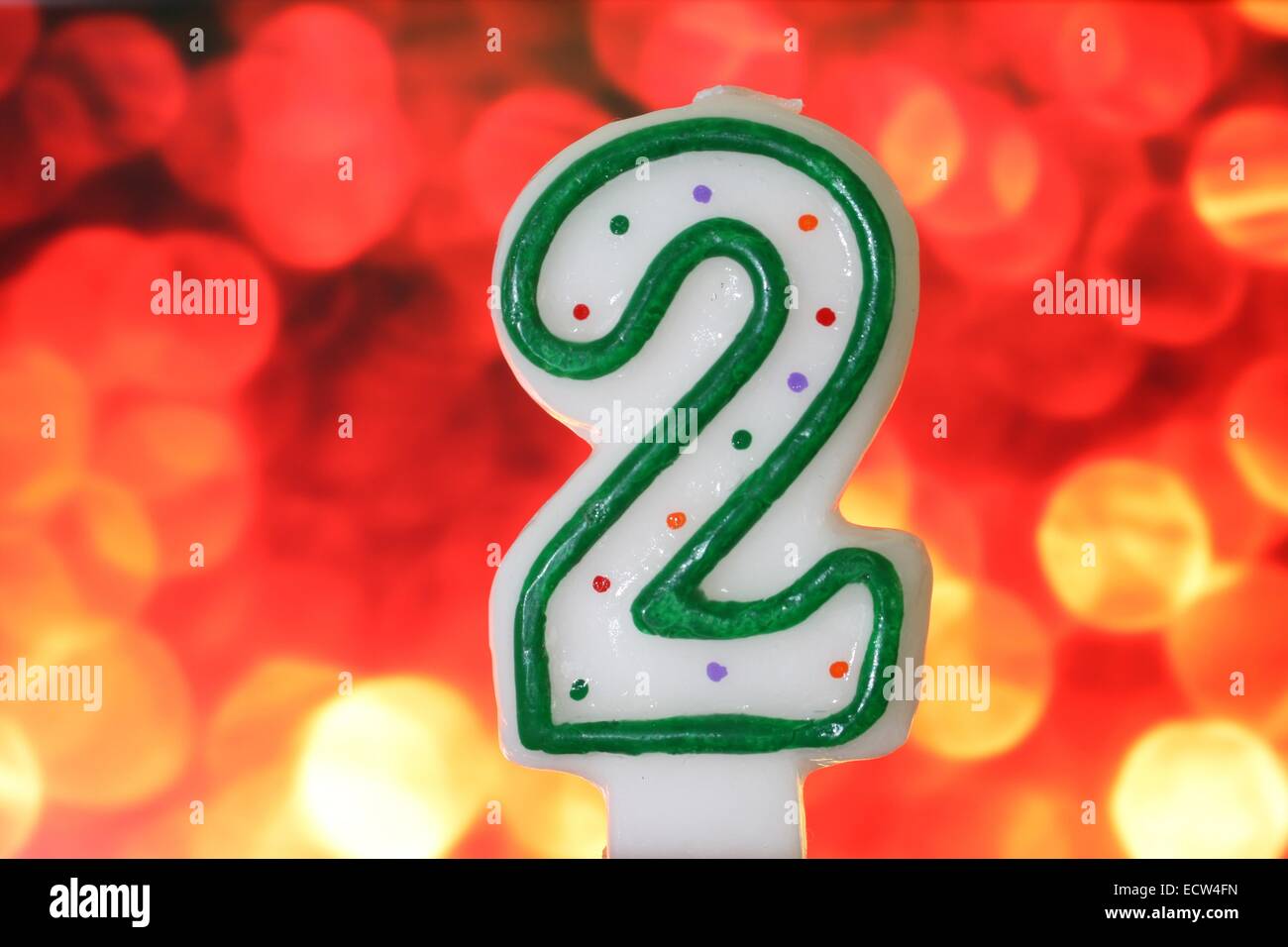 Number two candle Stock Photo - Alamy