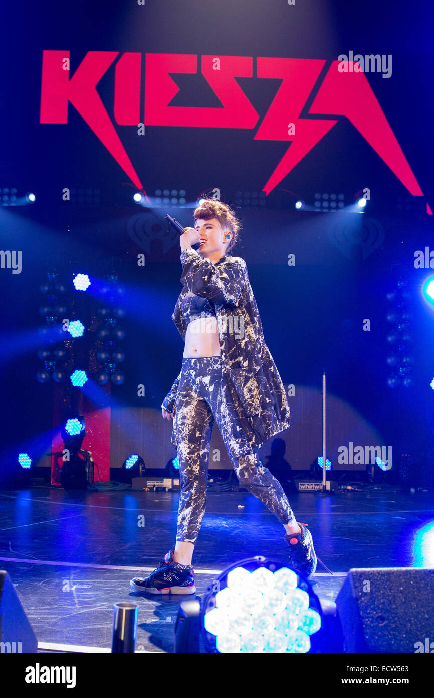 Chicago, Illinois, USA. 17th Dec, 2014. Singer KIESZA performs onstage ...