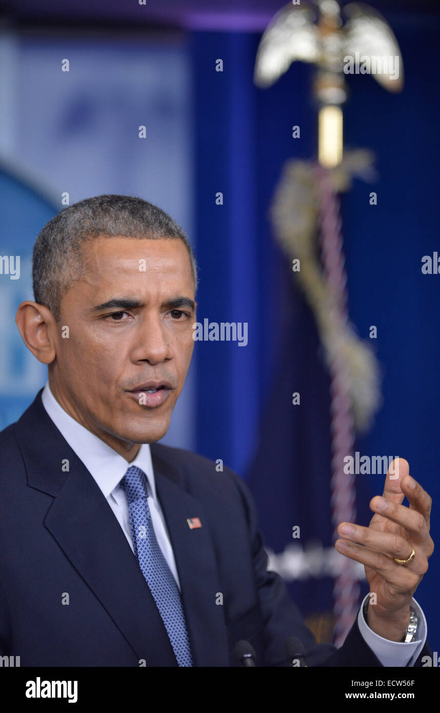 Washington, DC, USA. 19th Dec, 2014. U.S. President Barack Obama hosts ...