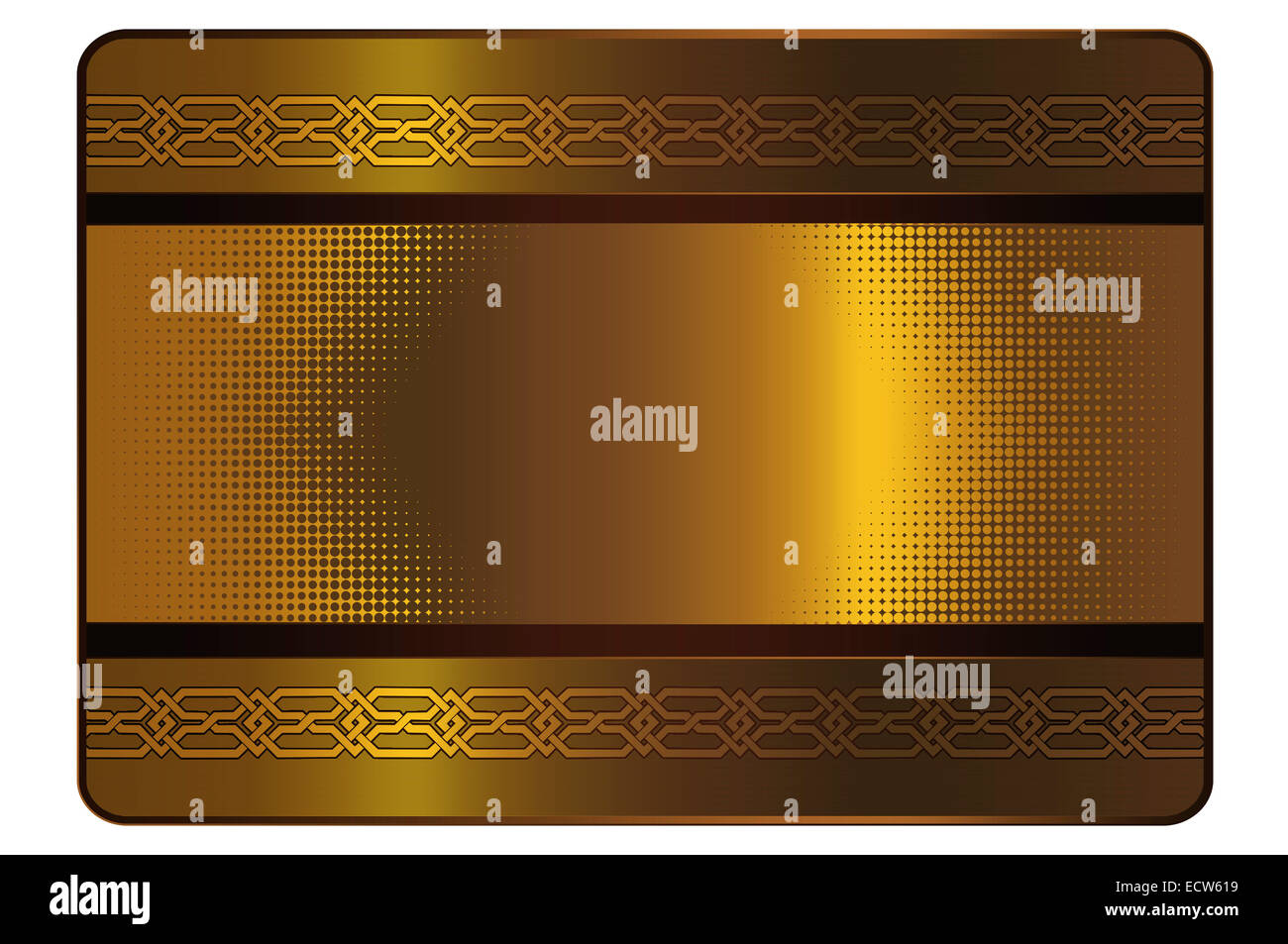 Template for the design of gold credit card Stock Photo - Alamy