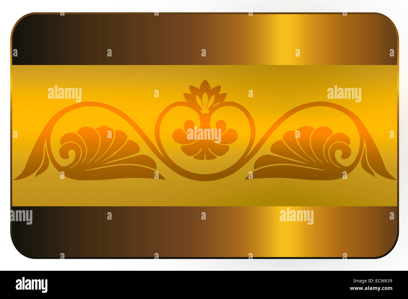 Template of gold gift card for the design Stock Photo - Alamy
