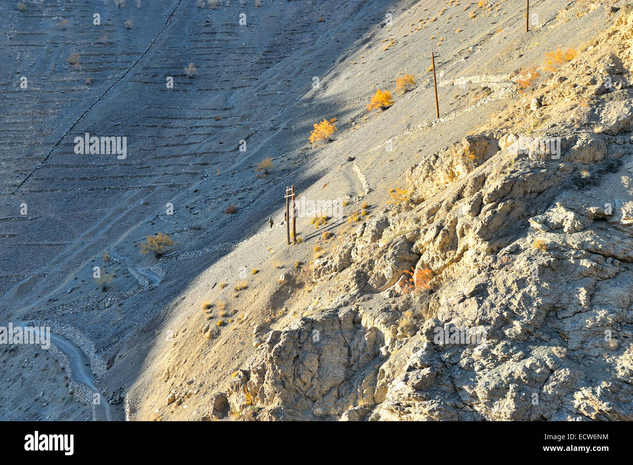 Zig zag path, Kashmir, North India Stock Photo - Alamy