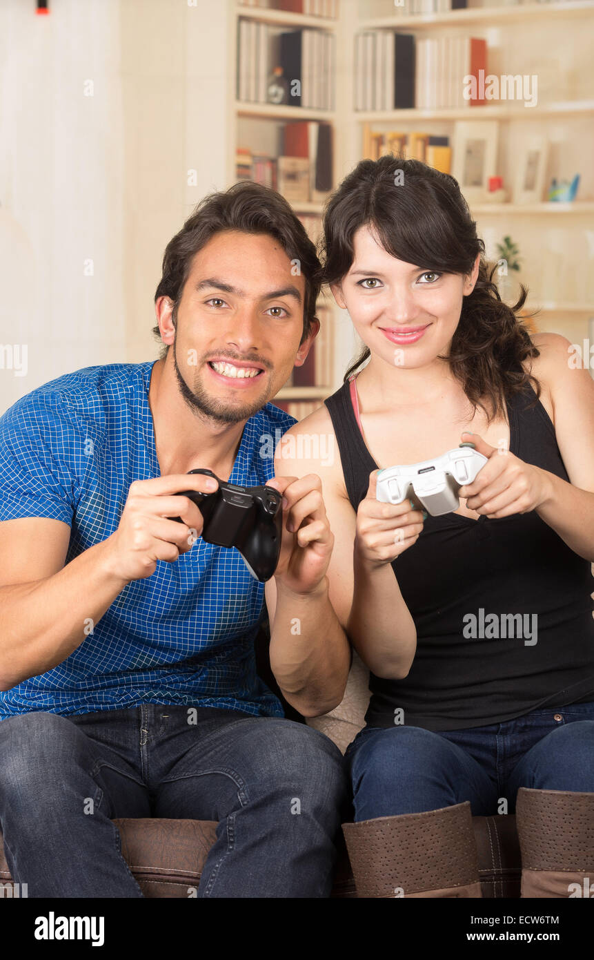 Cute Couples Playing Video Games Together