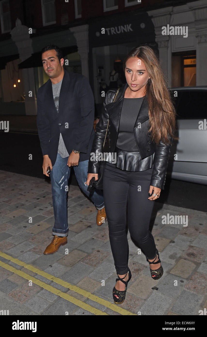 Pixie Lott and Chloe Green are seen arriving for dinner and drinks at ...