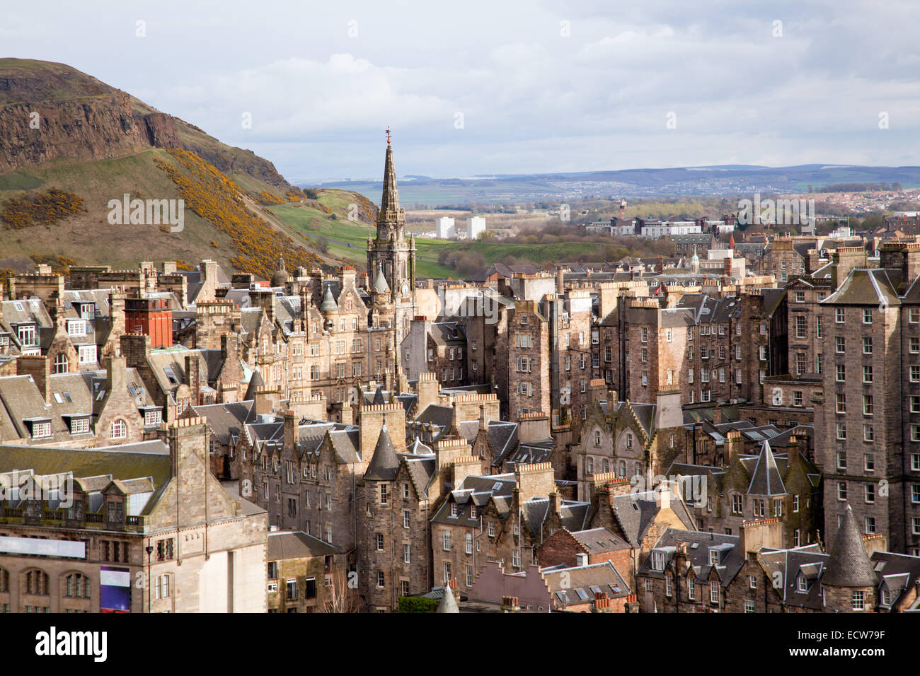 Edinburgh Skylines building Scotland UK from Monument Stock Photo - Alamy