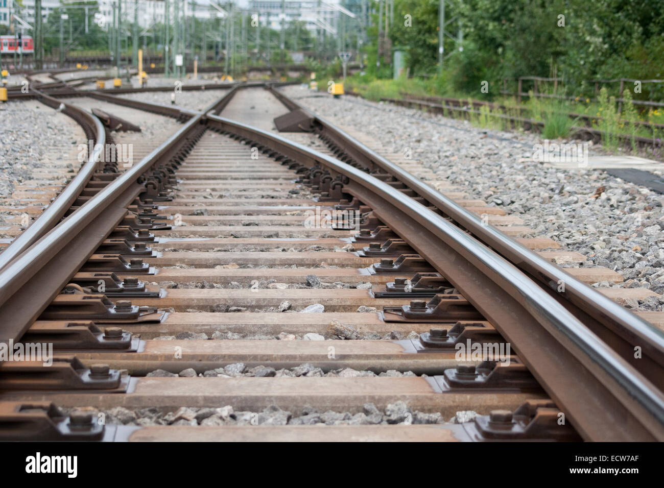 Rail track symmetry hi-res stock photography and images - Alamy