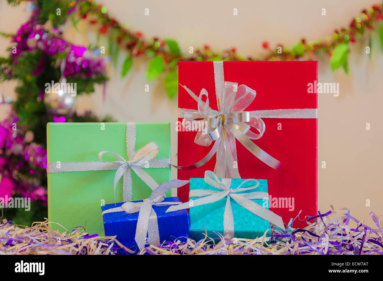 Colorful Gifts Box Stock Photo - Alamy