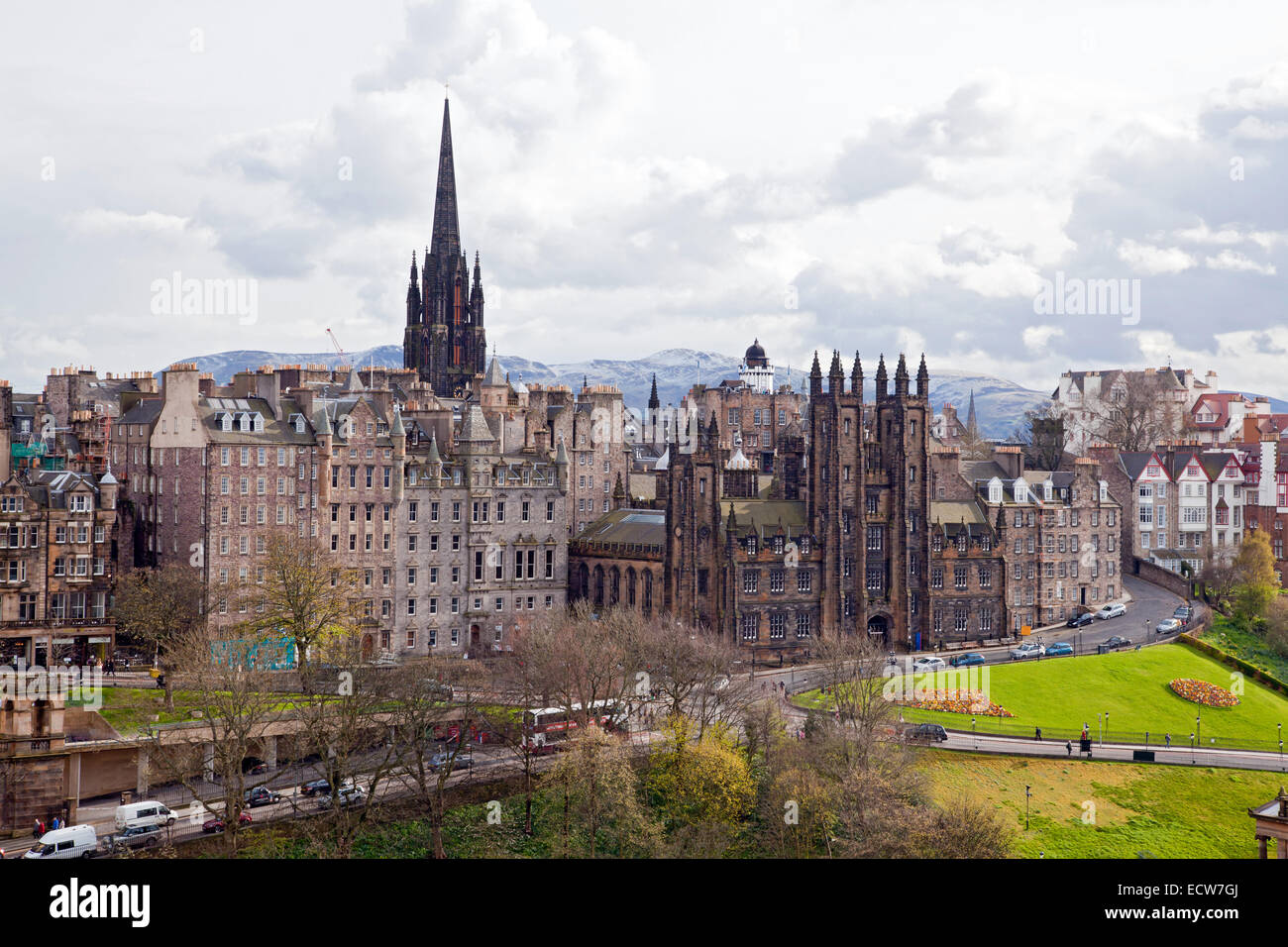 Edinburgh Cityscape with Scott Monument Scotland UK Stock Photo - Alamy