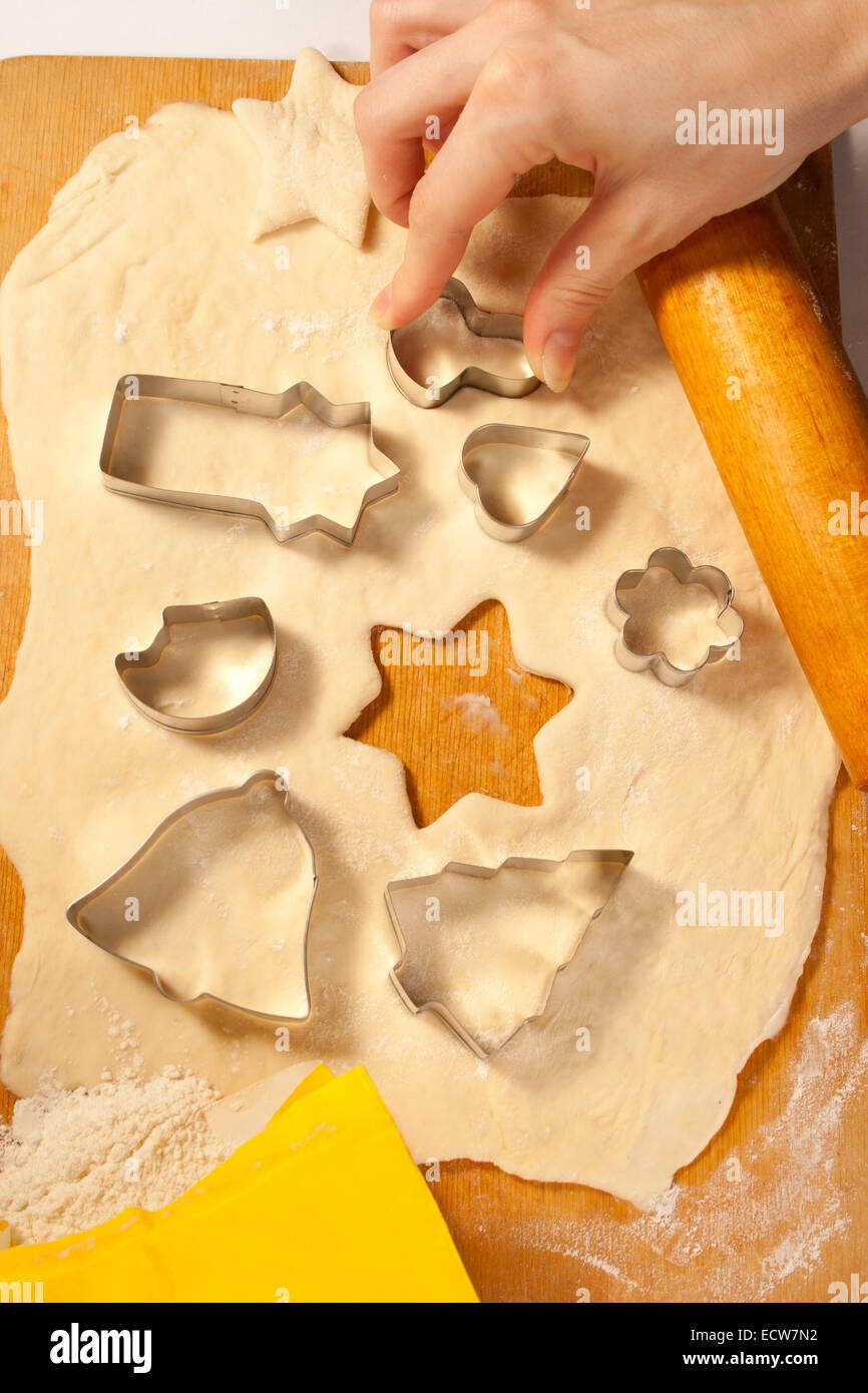 Making cookies with forms Stock Photo - Alamy