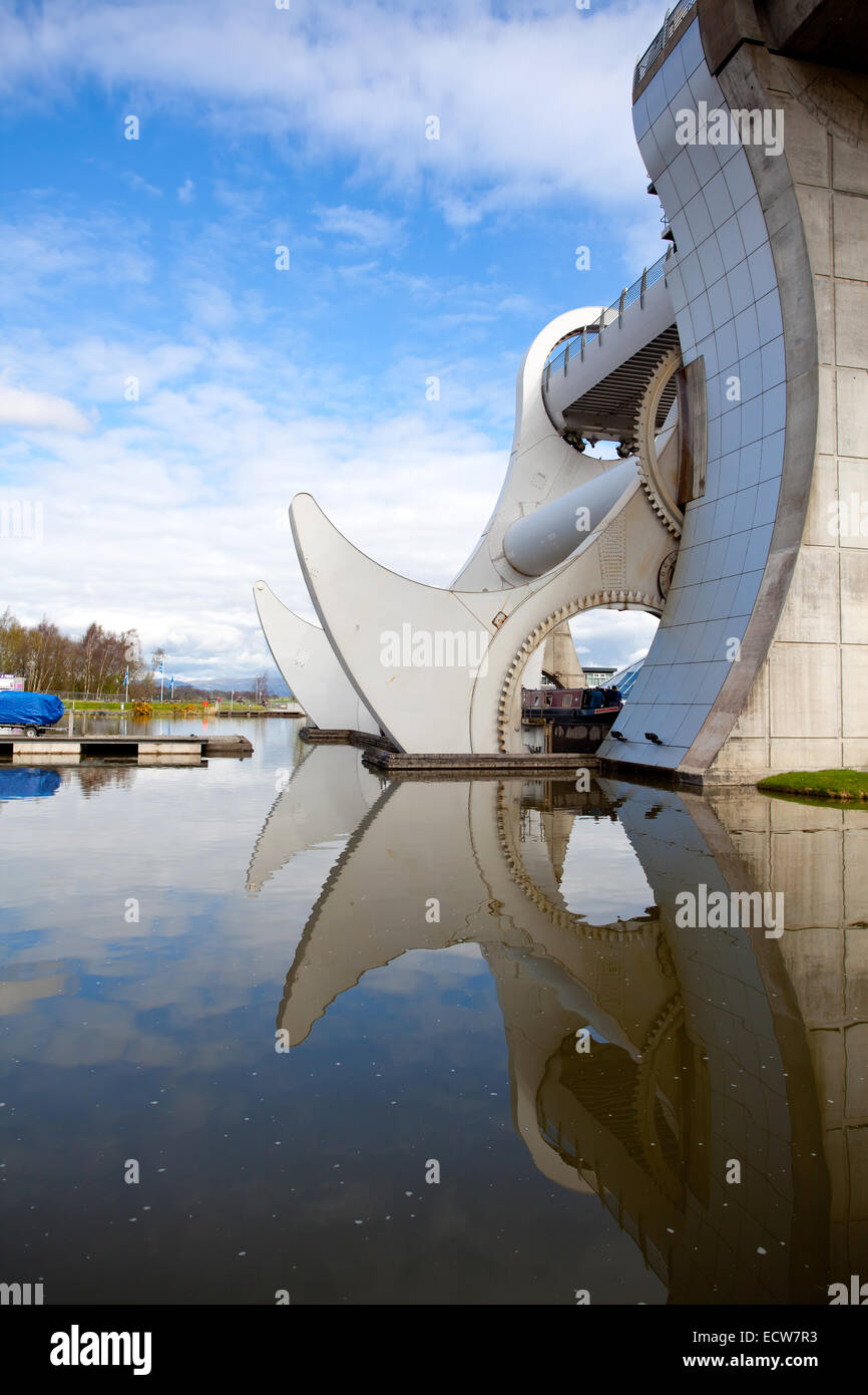 Reflection of Falkirk Wheel, Scotland UK Stock Photo - Alamy
