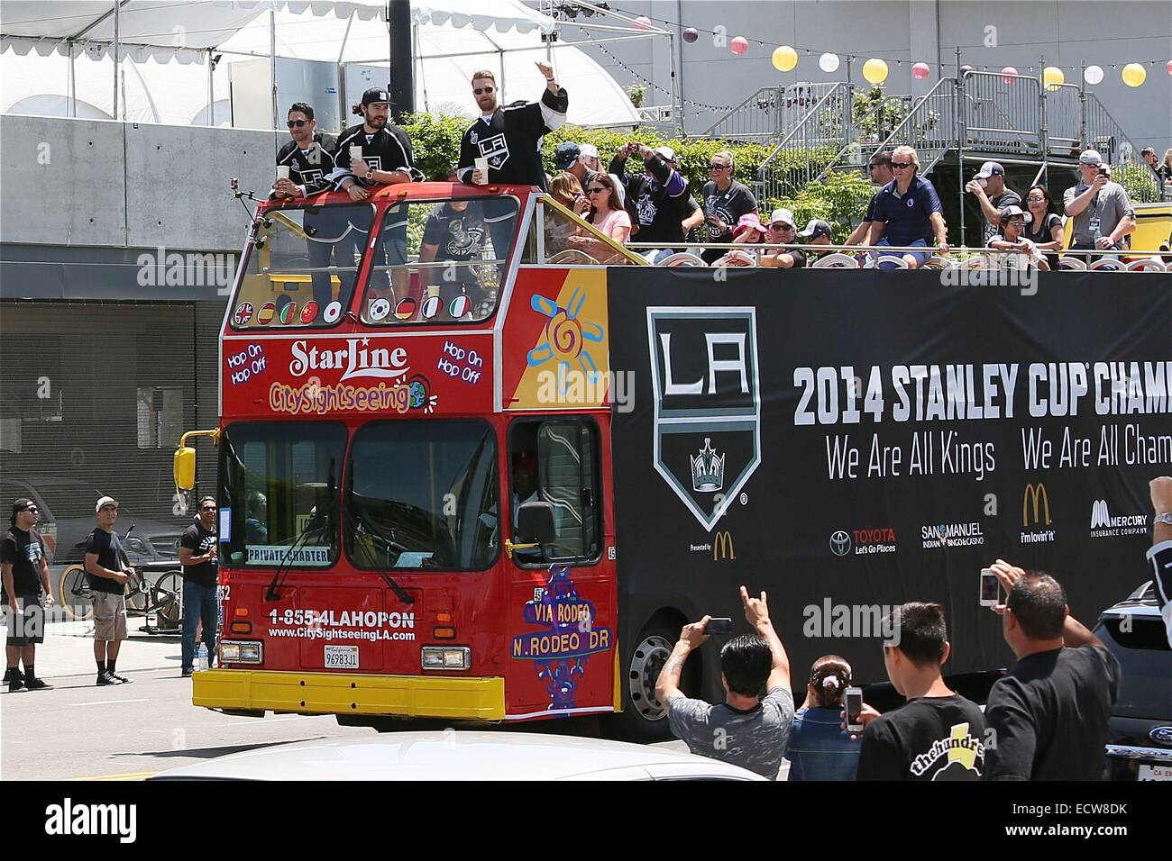 Los Angeles Kings Championship parade in L. A. as the members are in ...