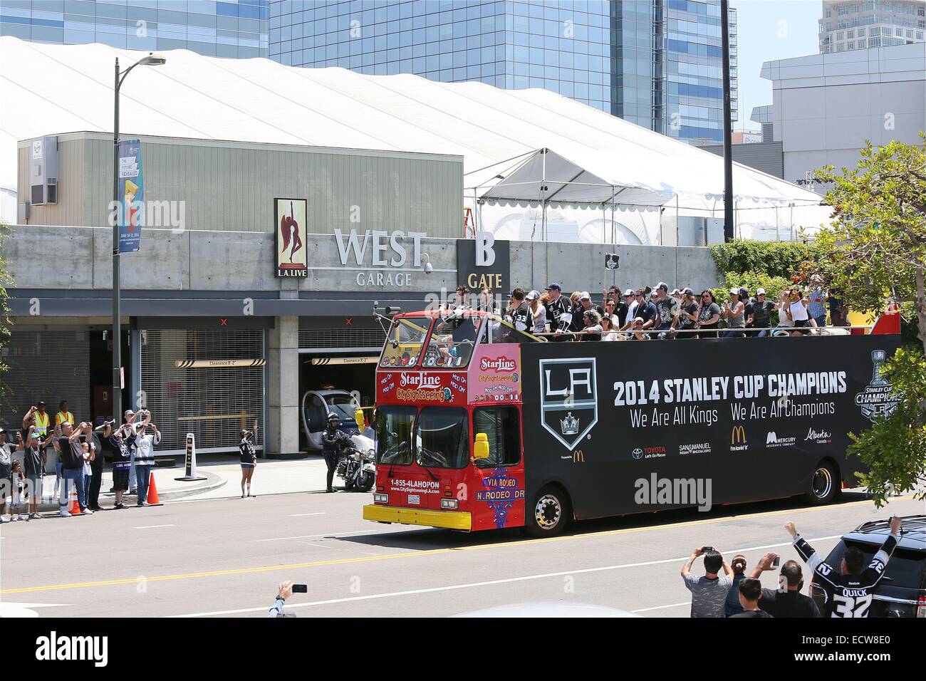 Los Angeles Kings Championship parade in L. A. as the members are in ...